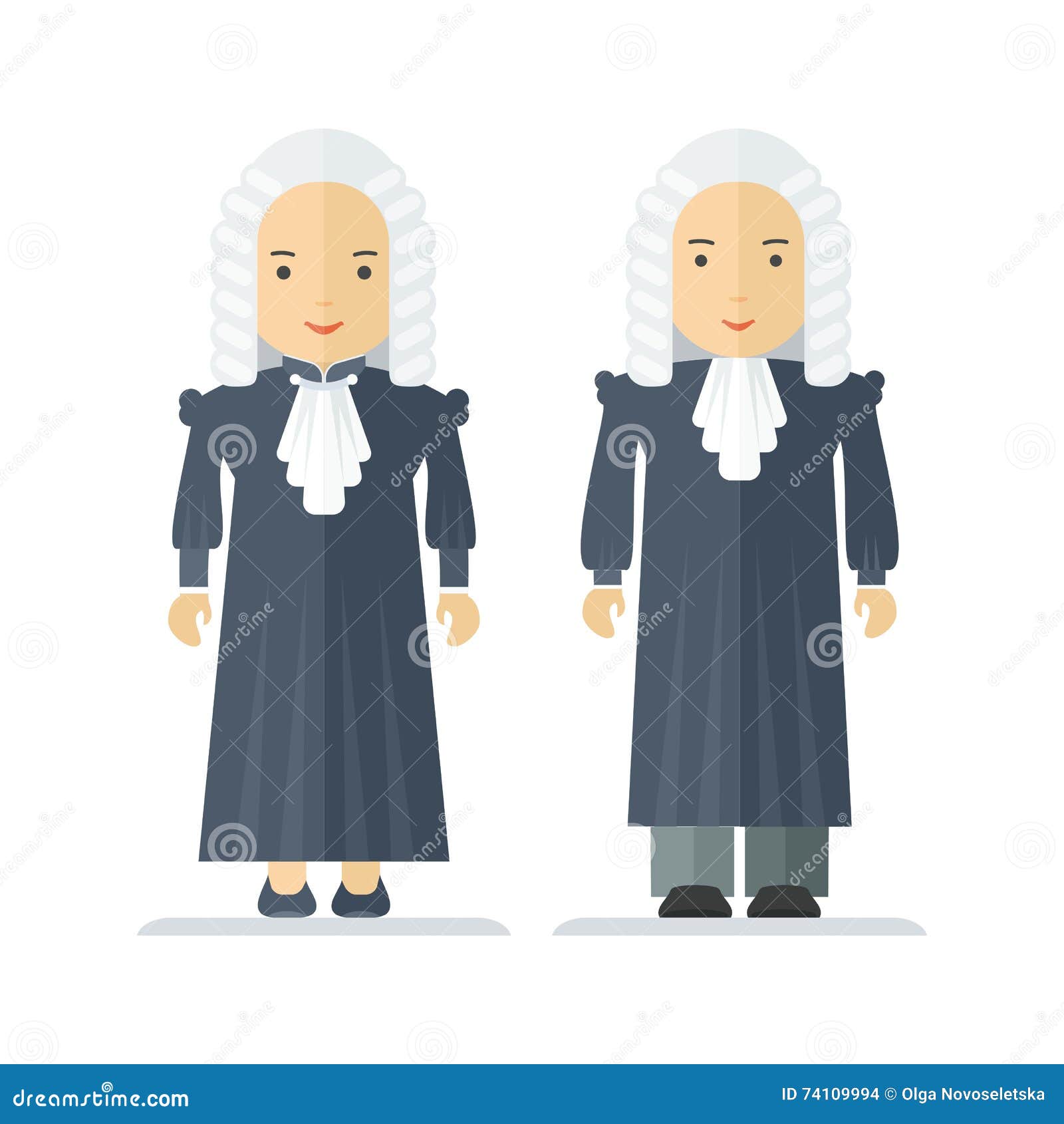 Beruf oldfashion Richter vektor abbildung. Illustration von mann - 74109994