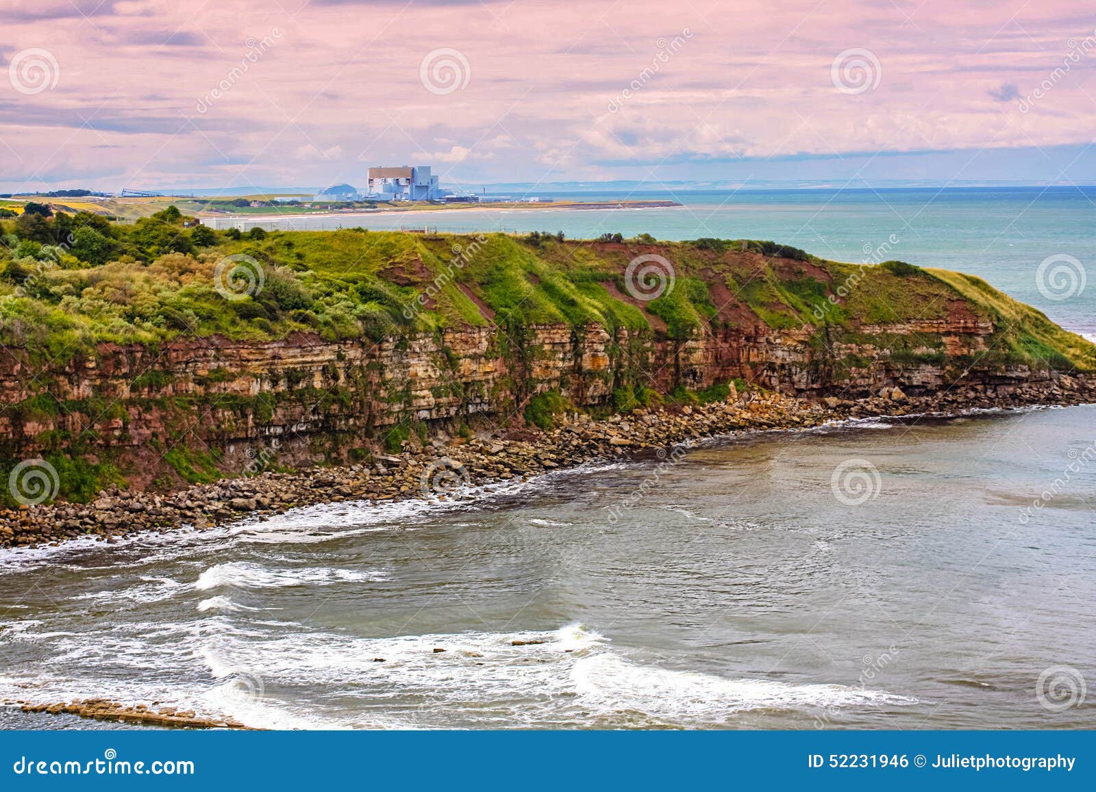 Berwickshire Coastal Path, View On The Cove Bay, Scotland, UK Royalty ...