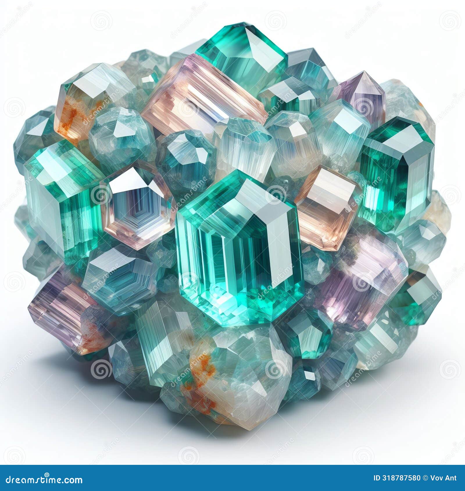 Beryl a Mineral with a Hexagonal Crystal Structure and Various Stock ...