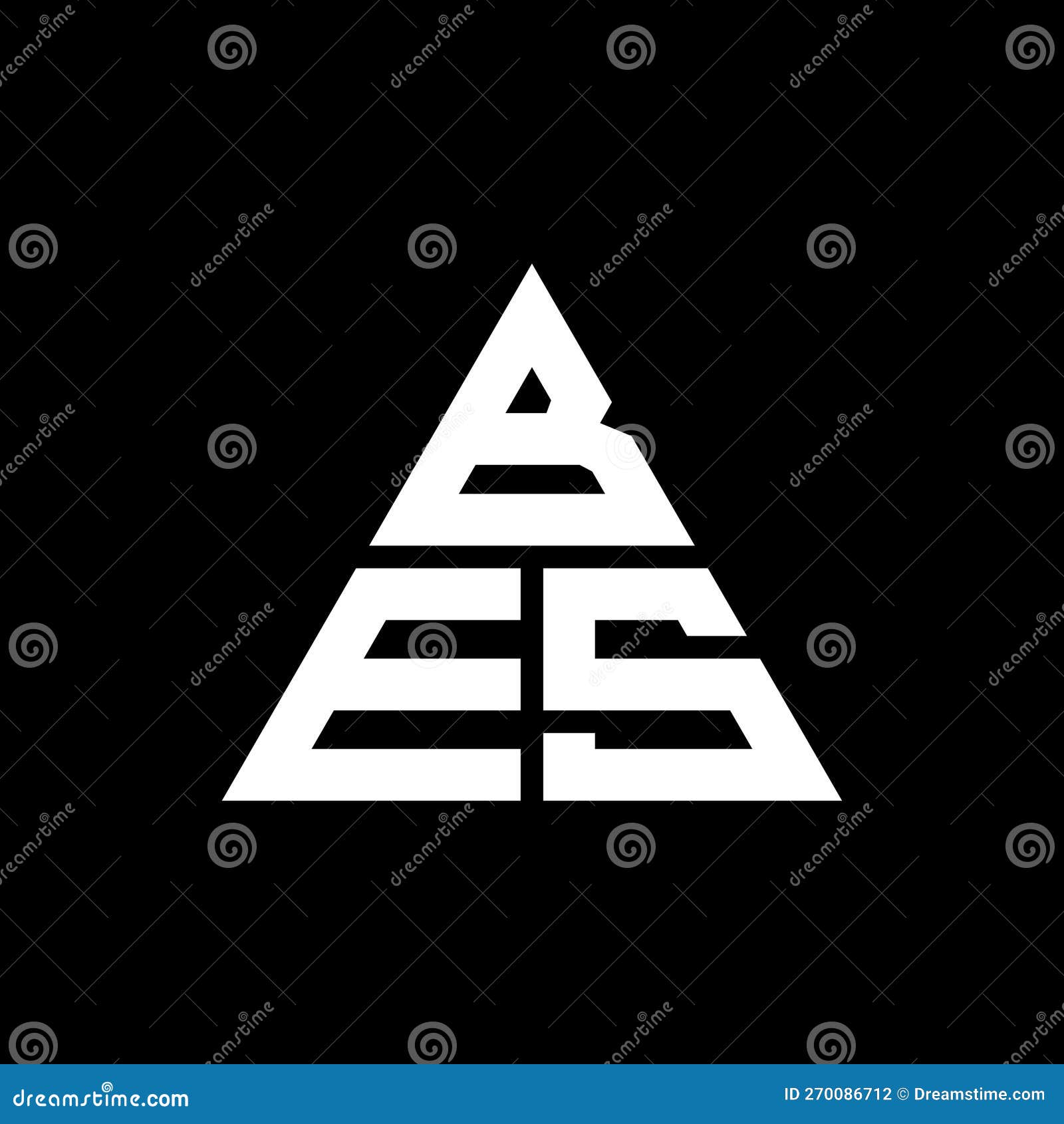 BES Triangle Letter Logo Design with Triangle Shape. BES Triangle Logo ...