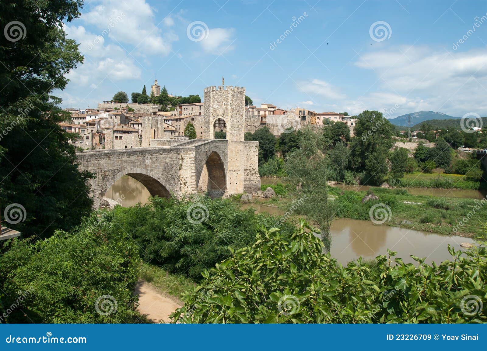 Besalu in Catalonia Spain stock image. Image of landscape - 23226709