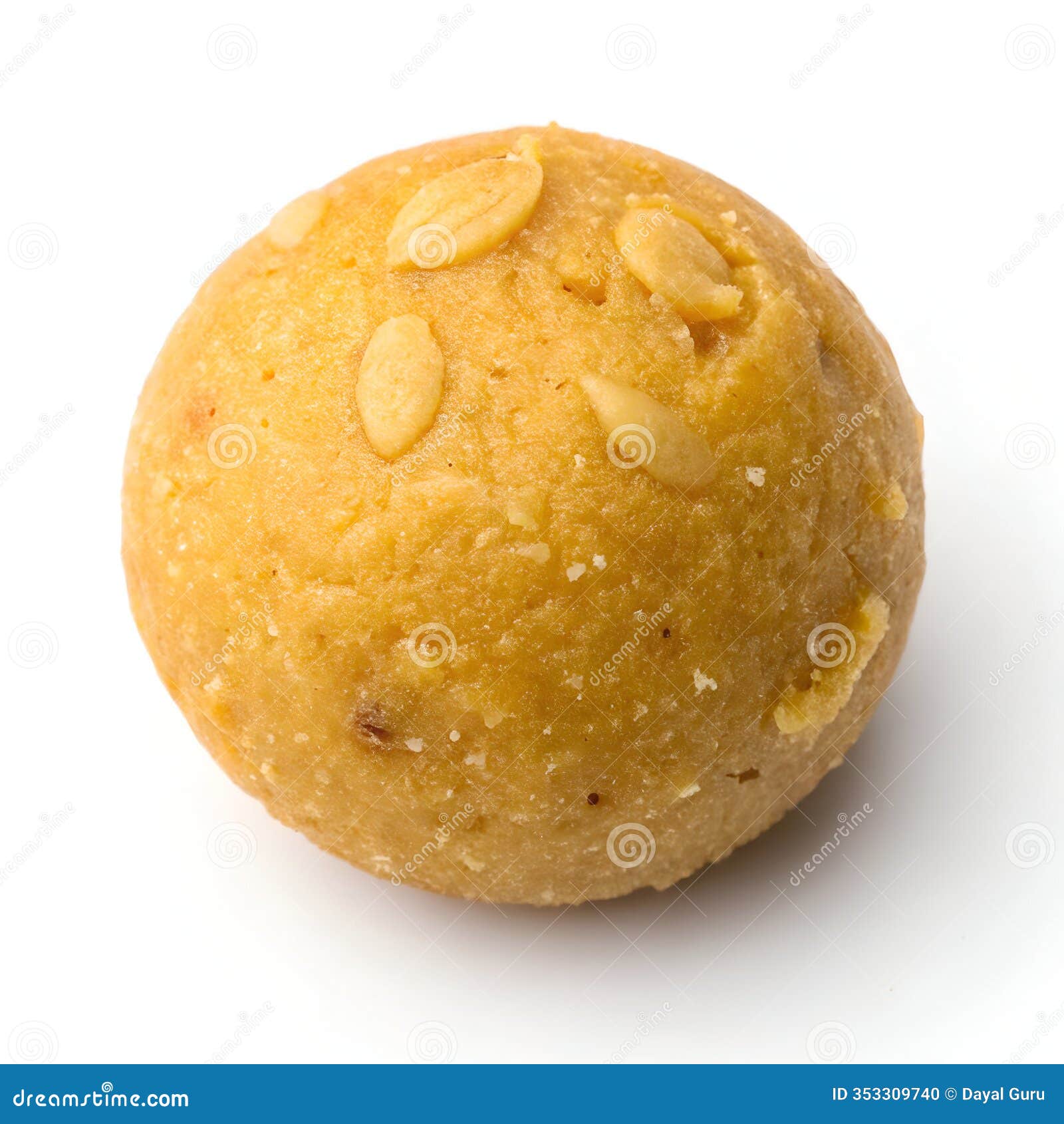 Besan Laddu Top View Isolated On White Background Royalty-Free Stock ...