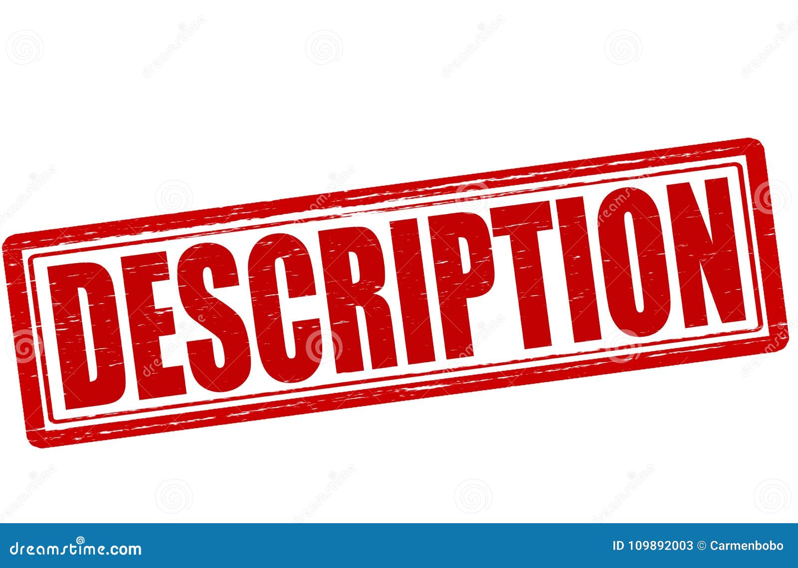 Beschrijving stock illustratie. Illustration of rood - 109892003