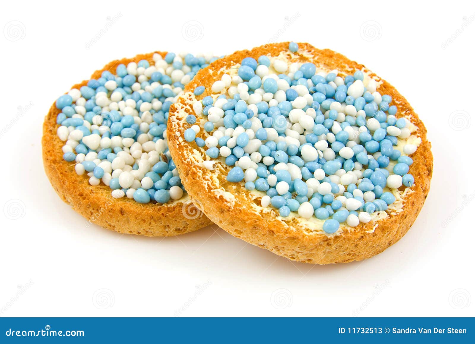 Beschuit met blauwe muizen stock afbeelding. Image of vier - 11732513