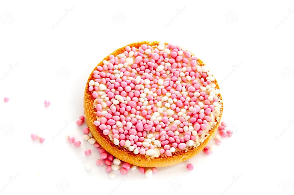 Beschuit met muizen stock afbeelding. Image of roze, nederlands - 39638847