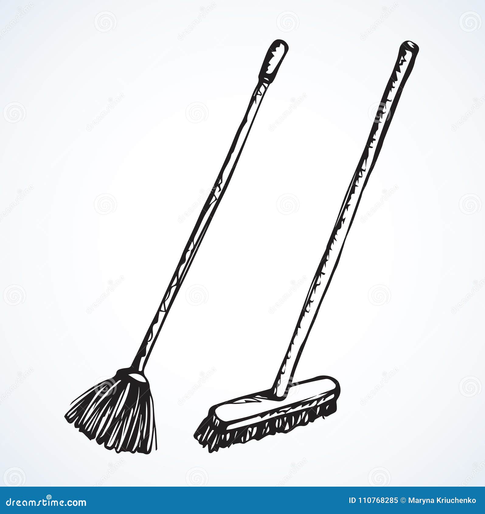 Besen Blumenhintergrund Mit Gras Vektor Abbildung - Illustration von ...