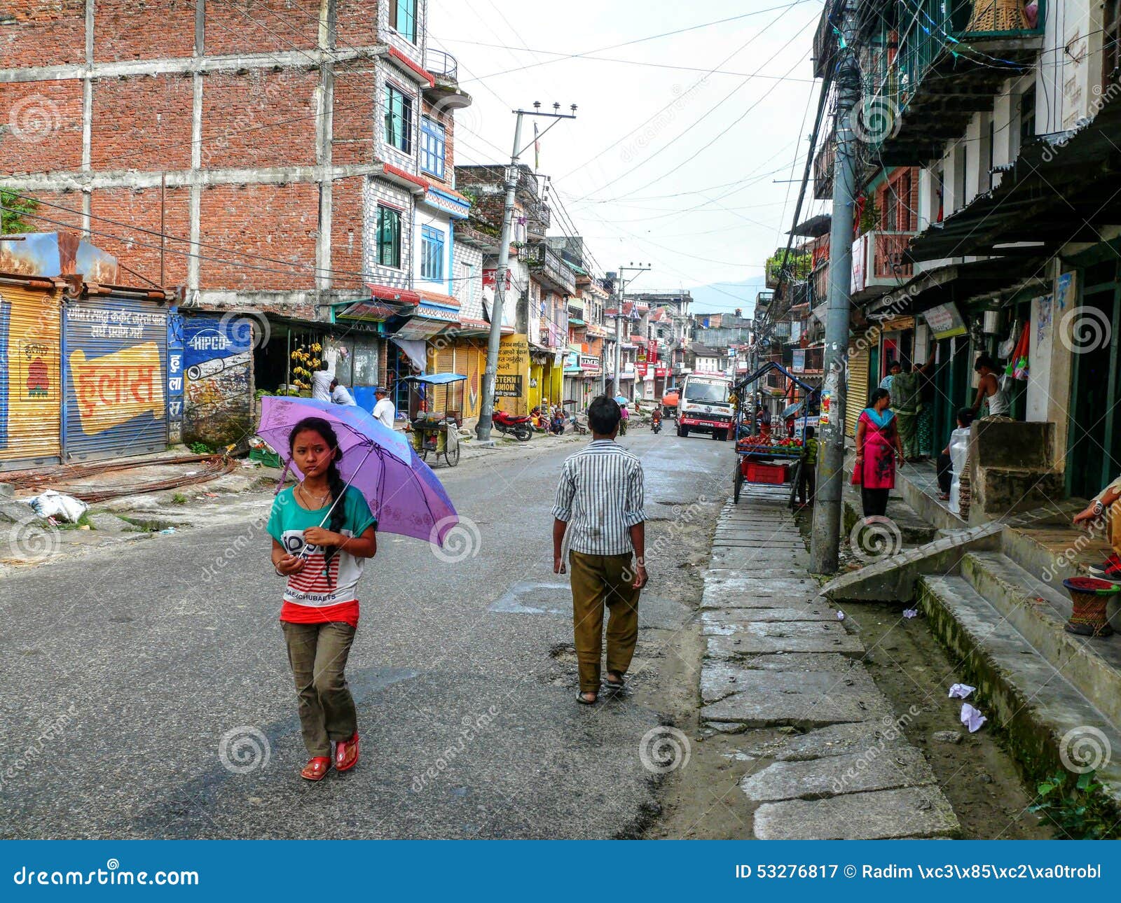Besisahar in the Rain, Nepal Editorial Photography - Image of city ...