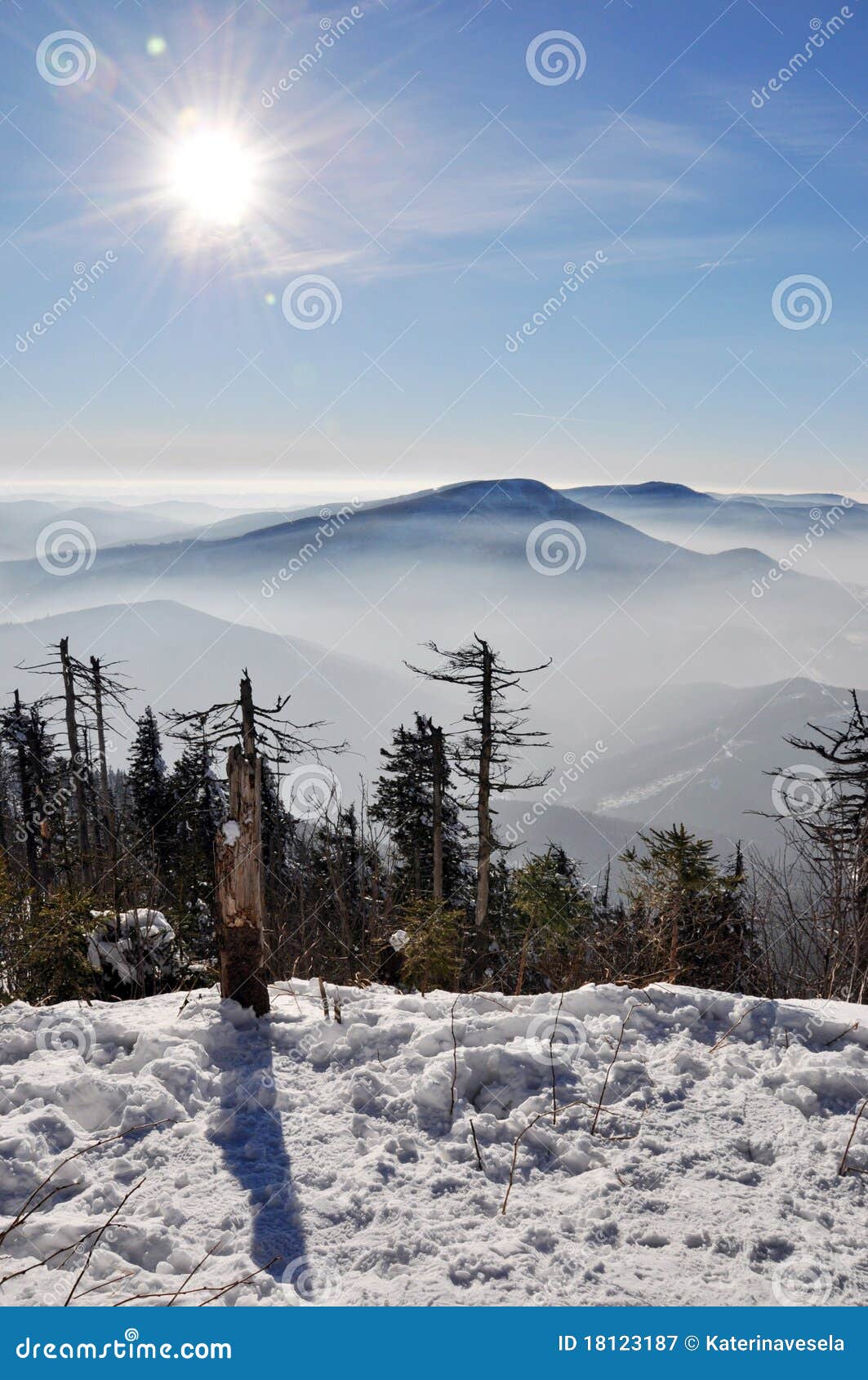 Beskydy mountains stock image. Image of mountain, inversion - 18123187