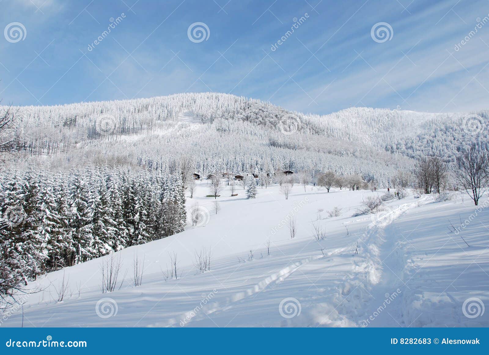 Beskydy winter country stock image. Image of track, frozen - 8282683