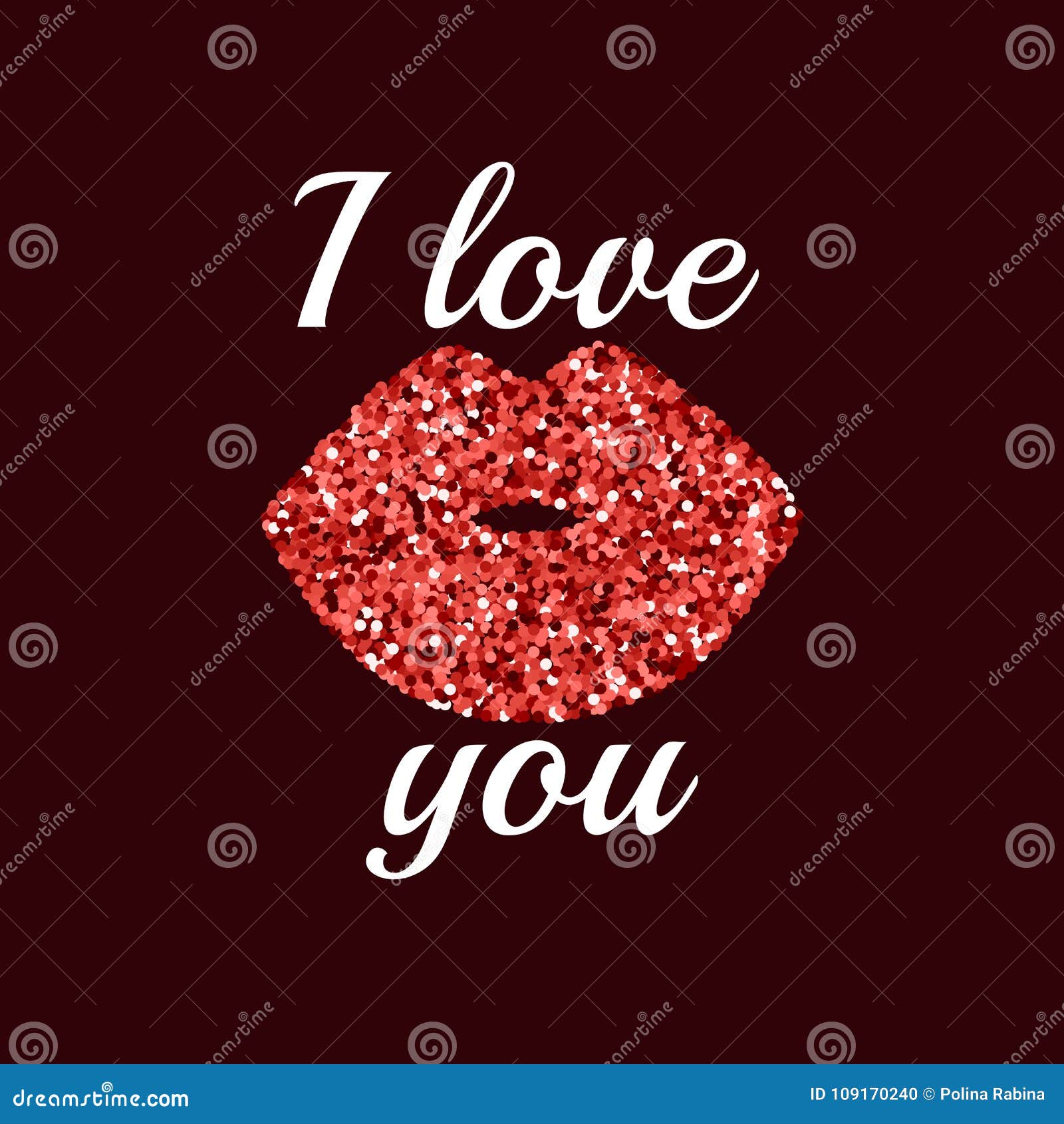 Beso Del Amor Con Brillo Rojo Ilustración del Vector - Ilustración de ...