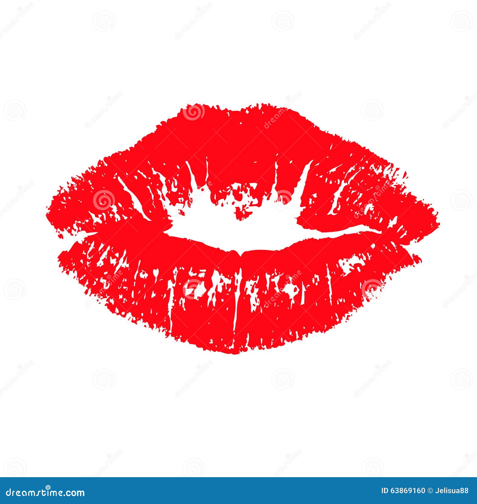 Beso rojo de los labios ilustración del vector. Ilustración de amor ...
