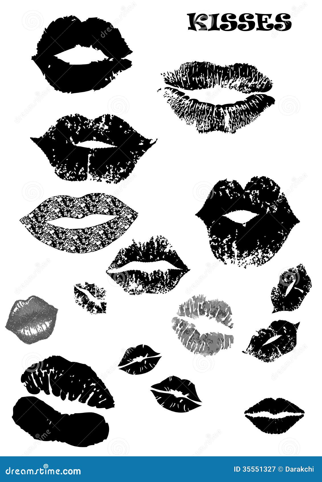 Besos del vector ilustración del vector. Ilustración de amantes - 35551327