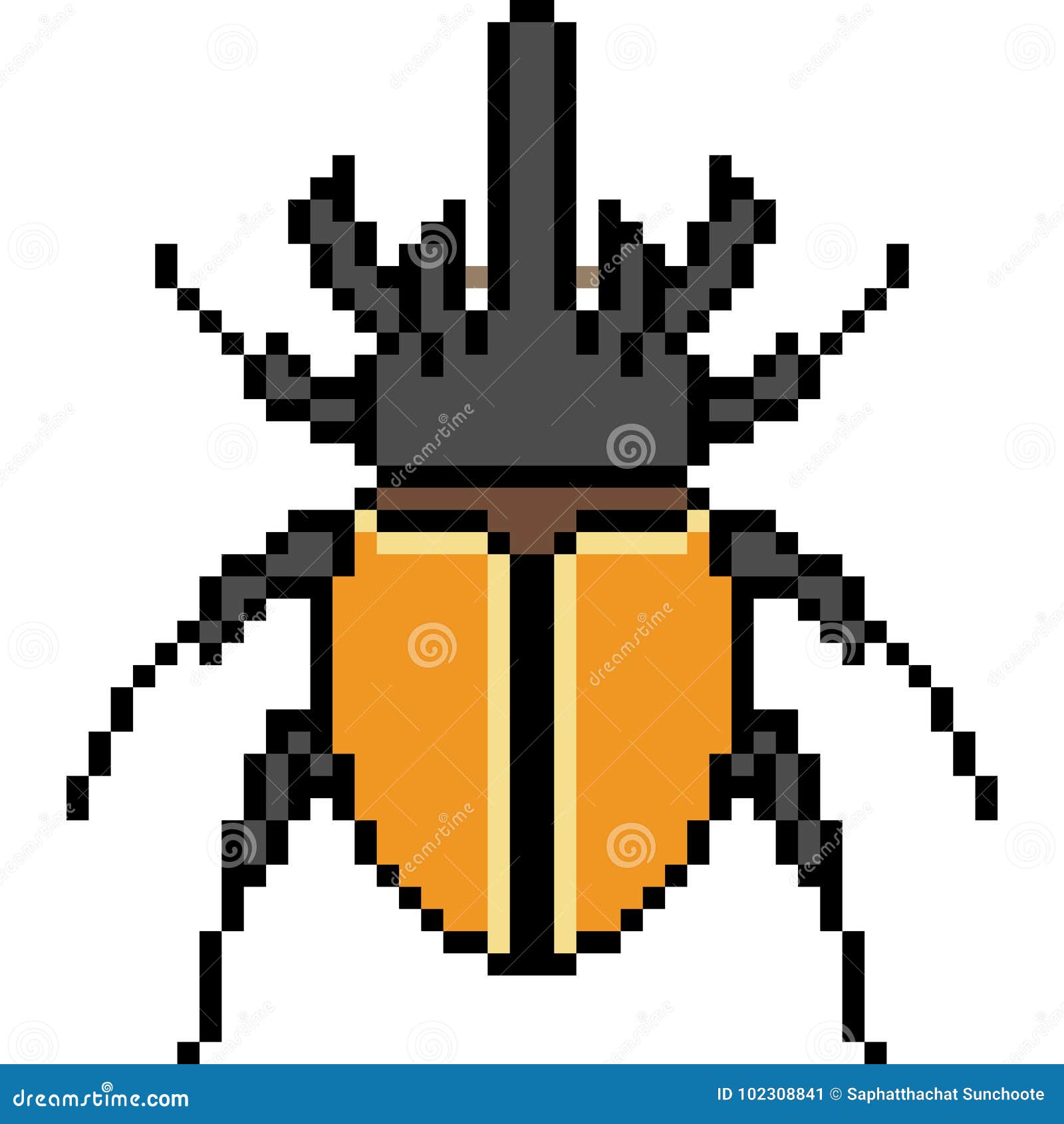 Besouro Da Arte Do Pixel Do Vetor Ilustração do Vetor - Ilustração de ...