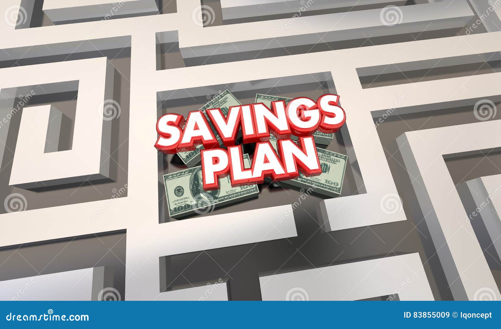 Besparingplan Maze Budget Grow Money Wealth Stock Illustrationer ...