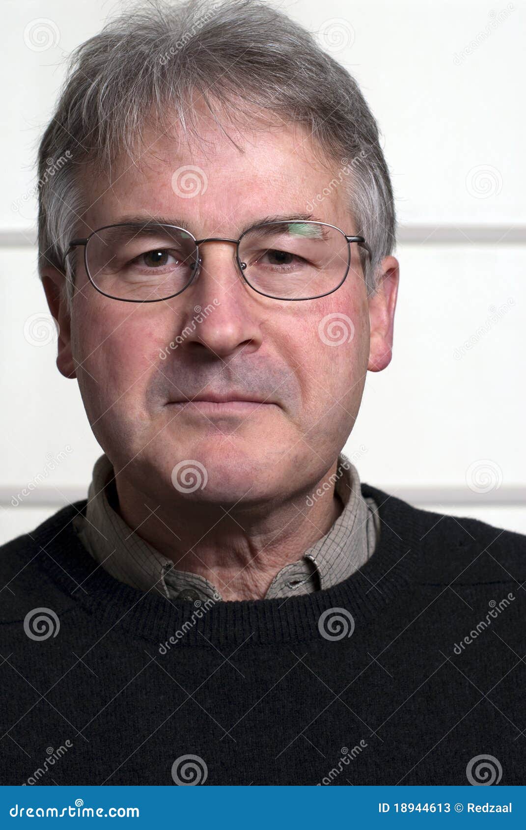 Bespectacled Man in Middle Fifties Stock Image - Image of relaxing ...