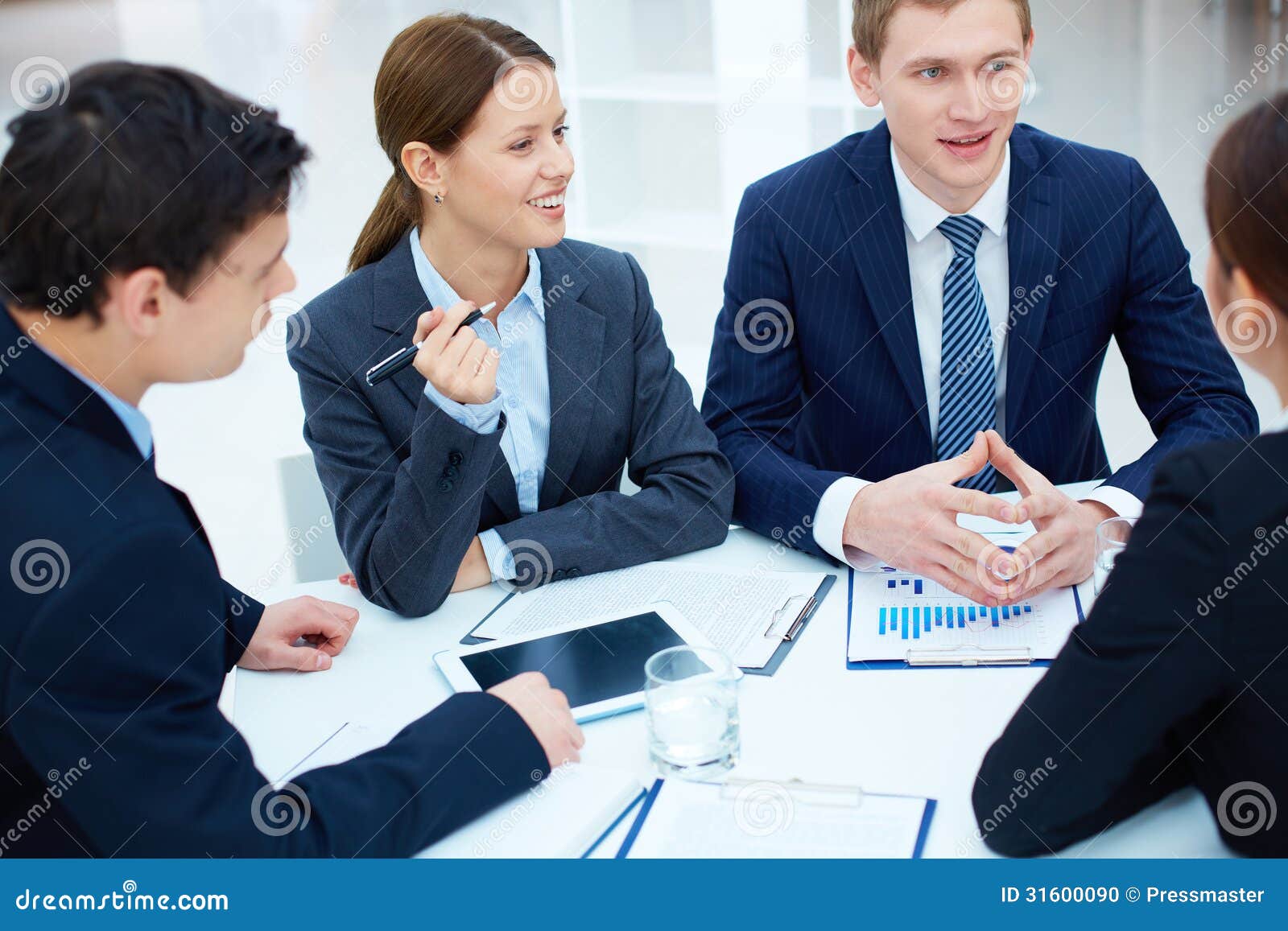 Bespreking stock foto. Image of zakenman, raadpleging - 31600090