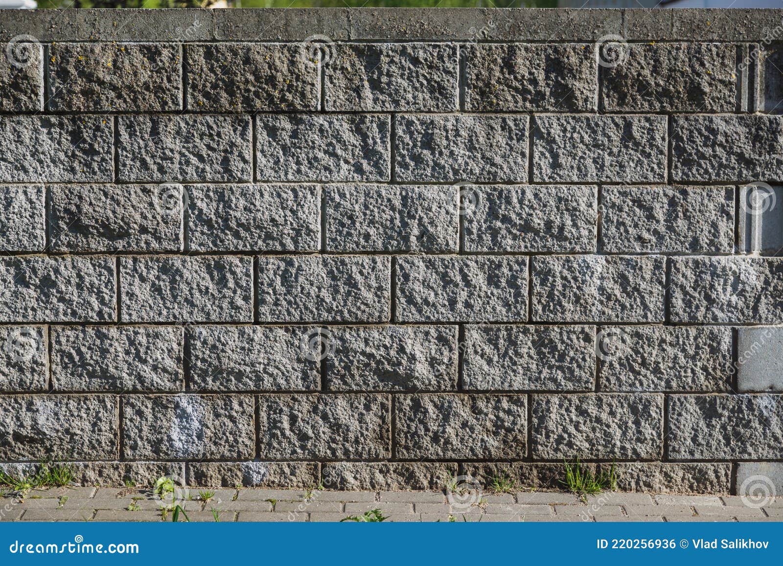 Besser Wall Made of Concrete Blocks Stock Photo - Image of gravel ...