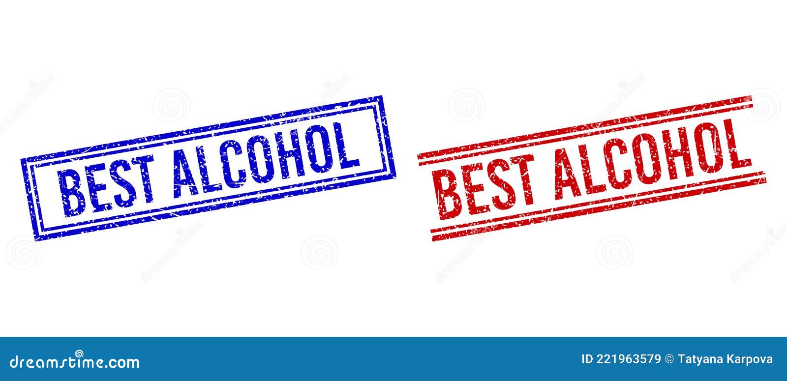 Scratched Textured BEST ALCOHOL Stamp Seals with Double Lines Stock ...