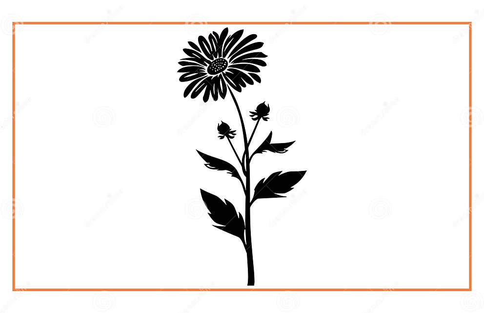 Best Aster Flower Icon, Aster Flower Silhouette Stock Vector ...