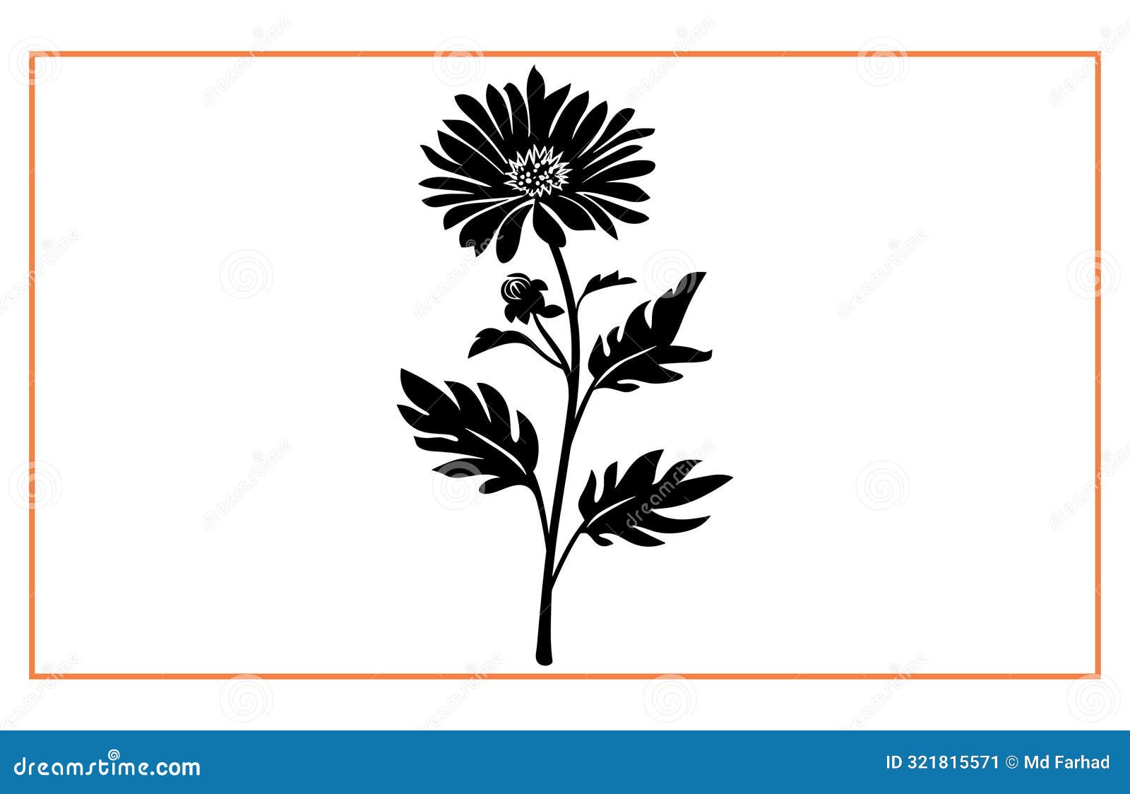 Best Aster Flower Icon, Aster Flower Silhouette Stock Vector ...