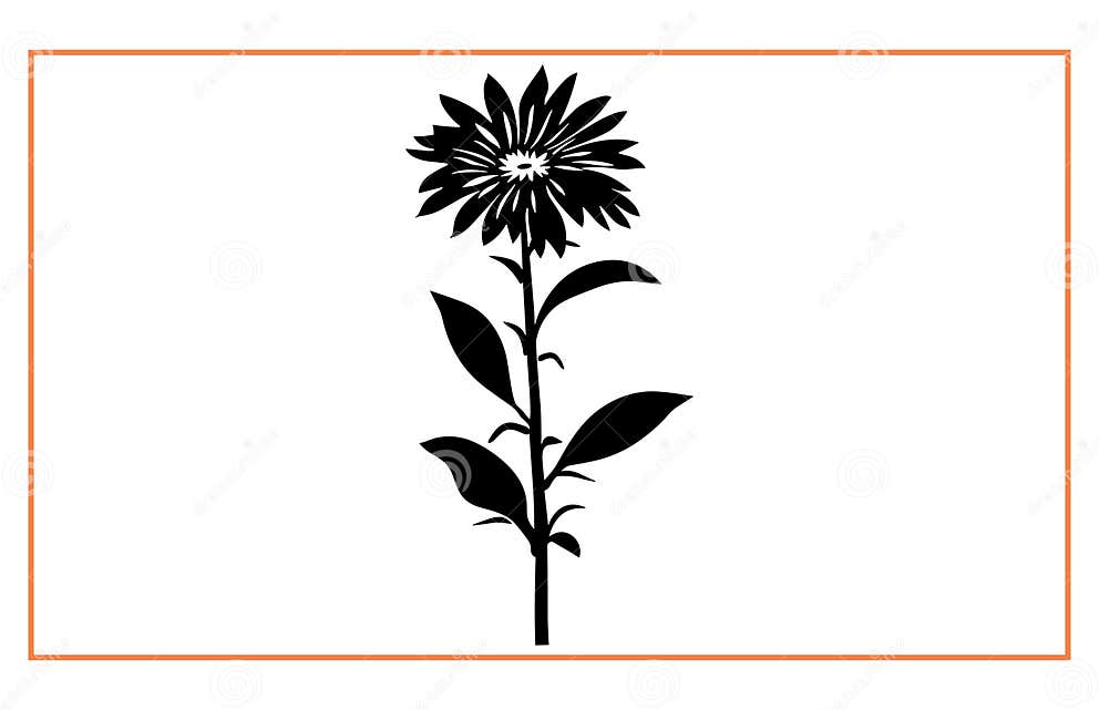 Best Aster Flower Icon, Aster Flower Silhouette Stock Vector ...