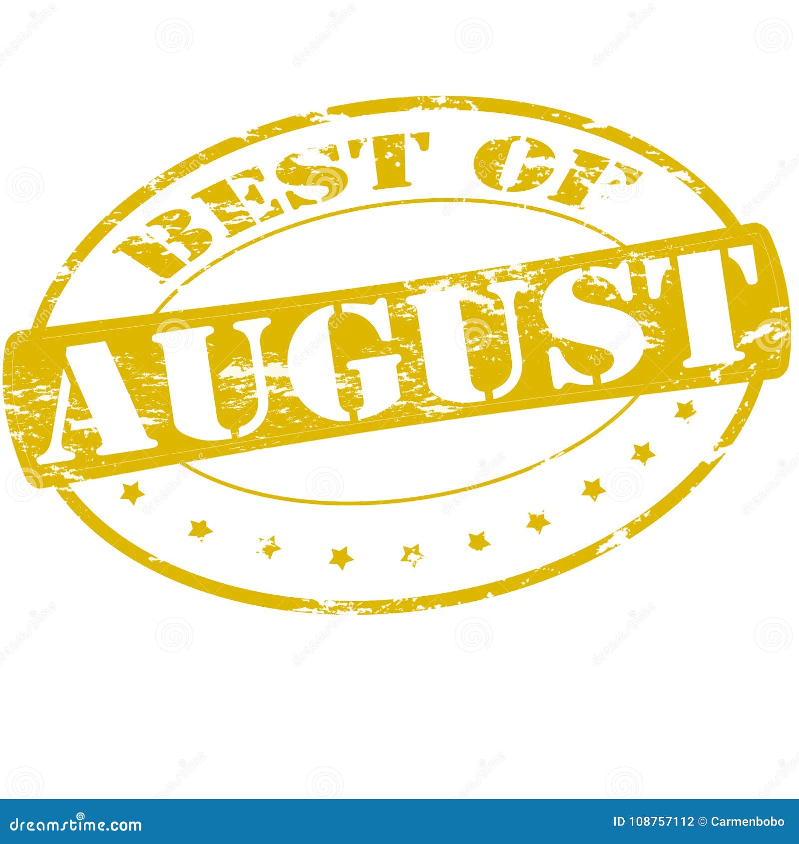 Best of August stock illustration. Illustration of grunge - 108757112