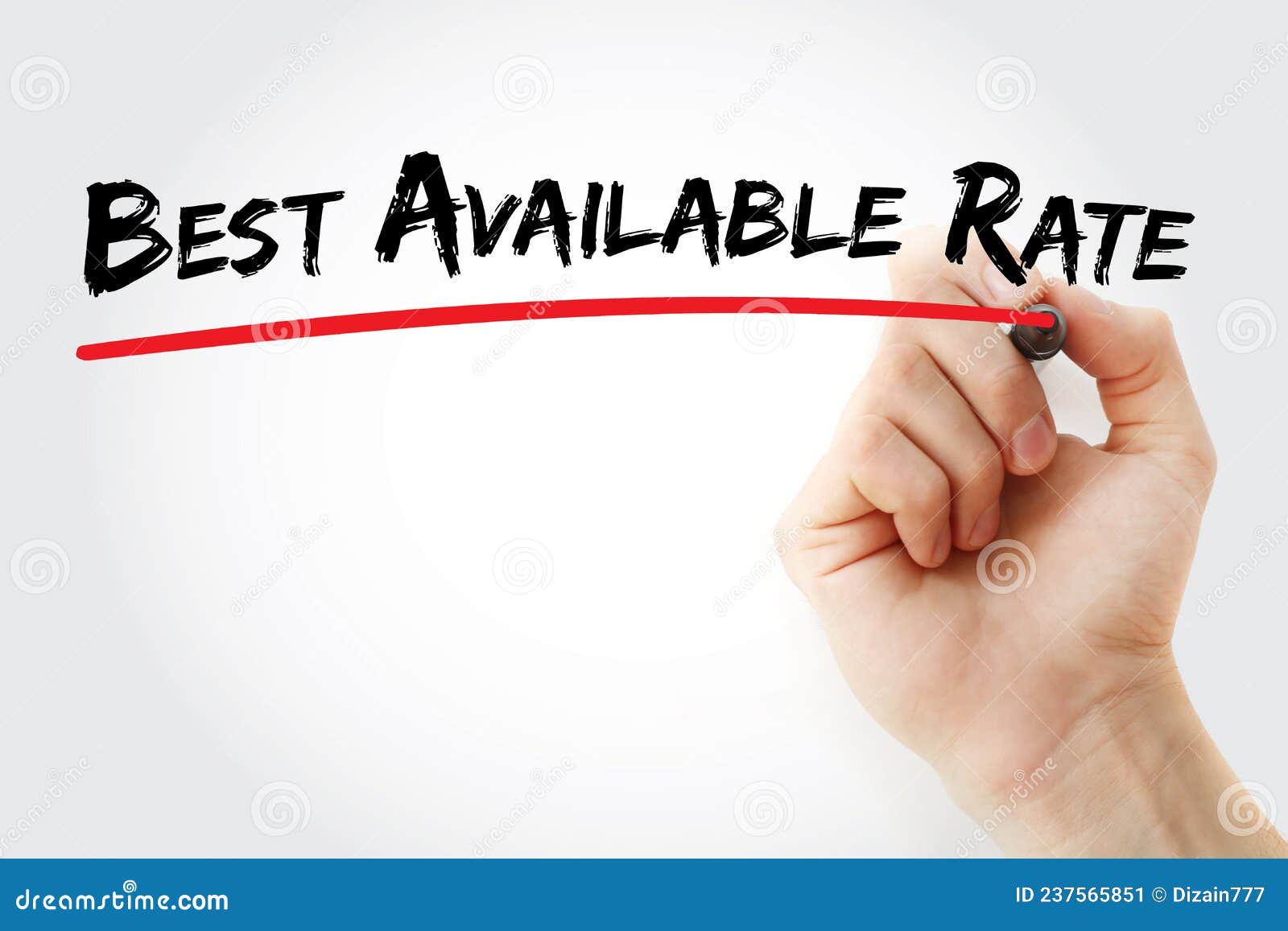 Best Available Rate Text with Marker, Business Concept Background Stock ...