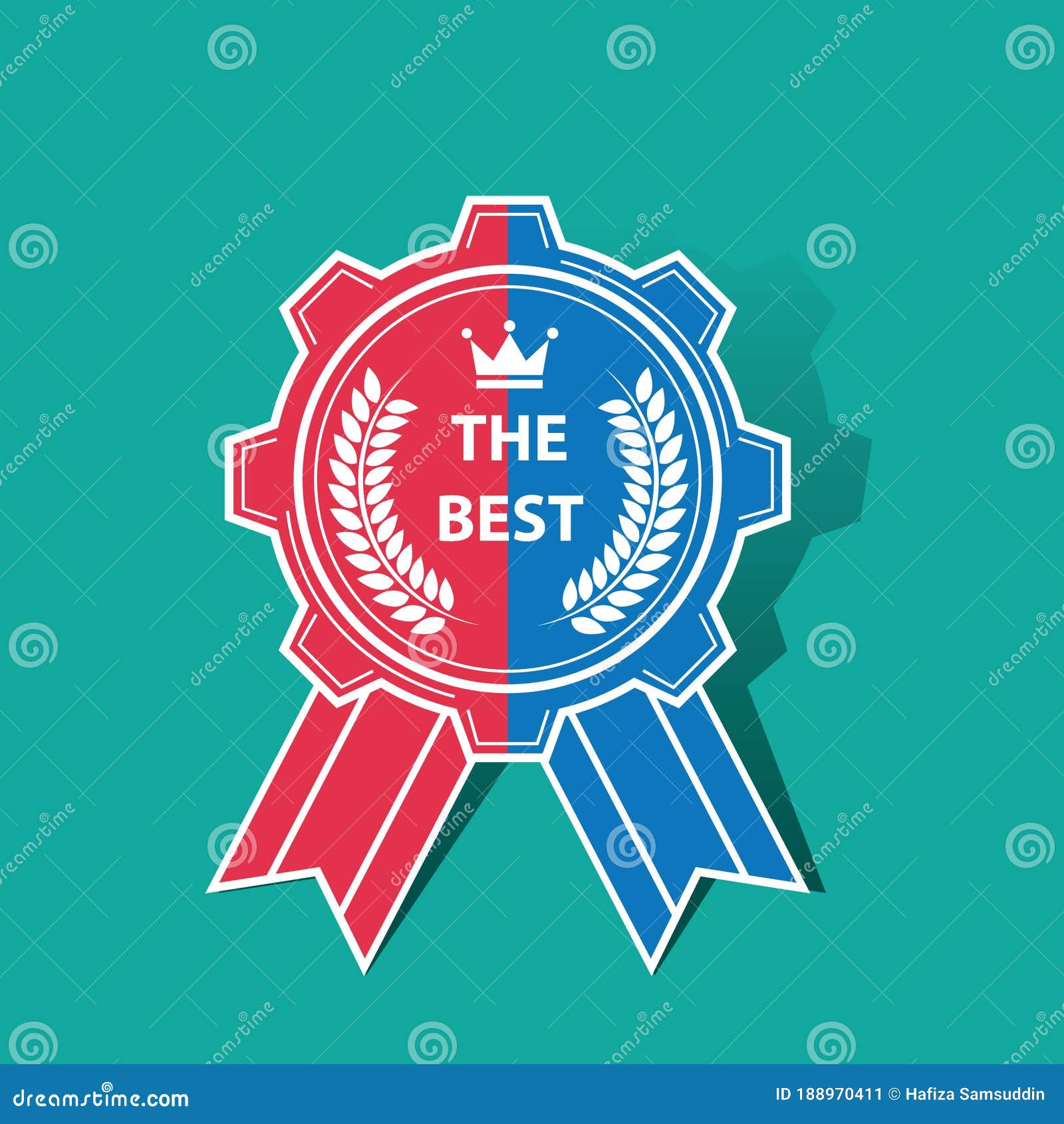 The Best Badge. Vector Illustration Decorative Design Stock Vector ...