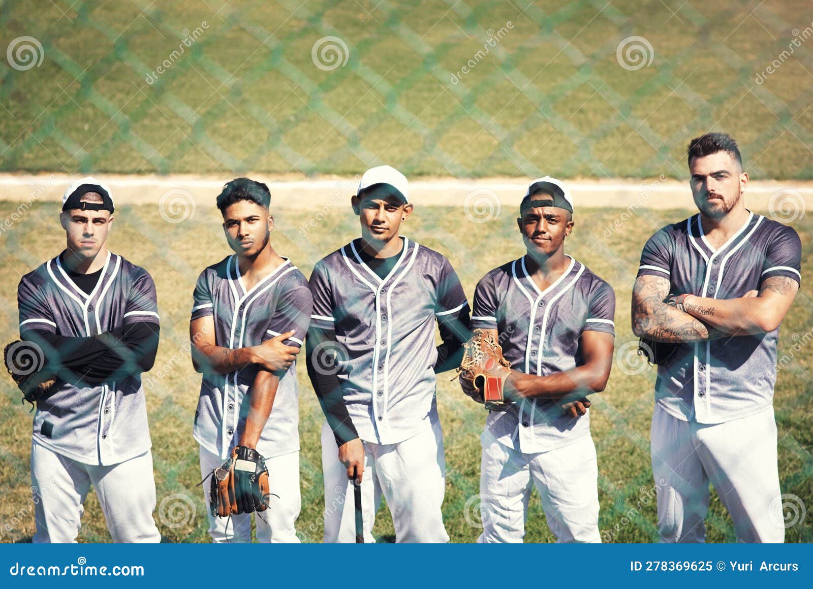 The Best of the Best in Baseball. Portrait of a Group of Confident ...