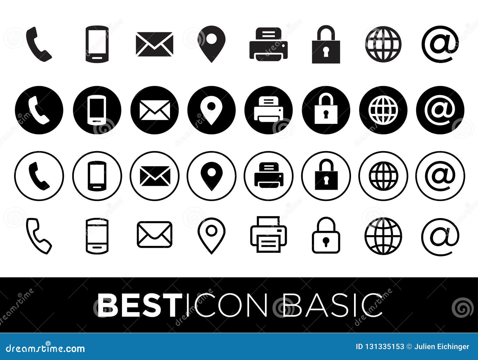 25 Basic Icon Set. 100% Editable EPS 10 Files. Business Logo Concept ...