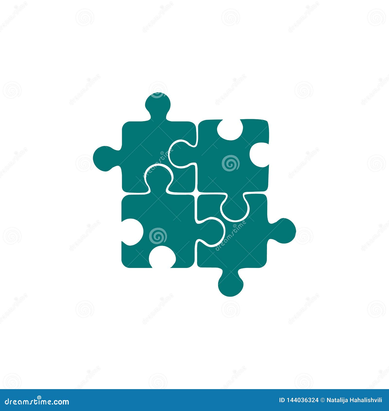 Best blue puzzle icon. stock vector. Illustration of element - 144036324