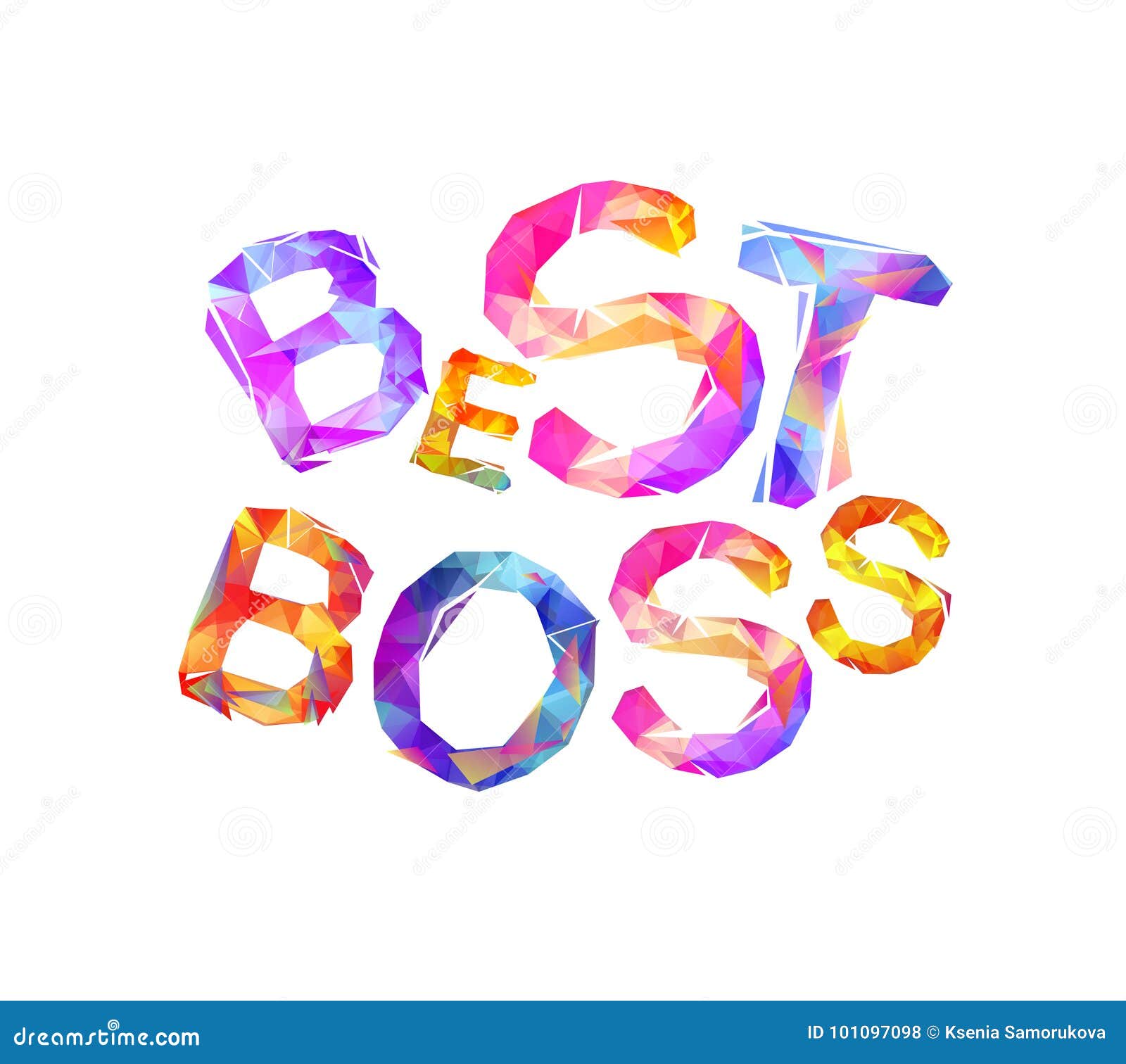Best Boss. Vector Triangular Inscription Stock Vector - Illustration of ...