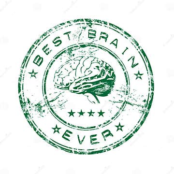 Best brain rubber stamp stock vector. Illustration of contemplation ...