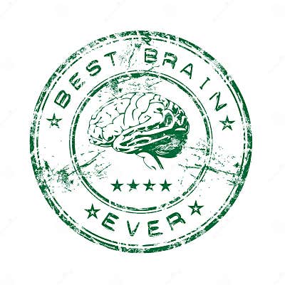 Best brain rubber stamp stock vector. Illustration of contemplation ...