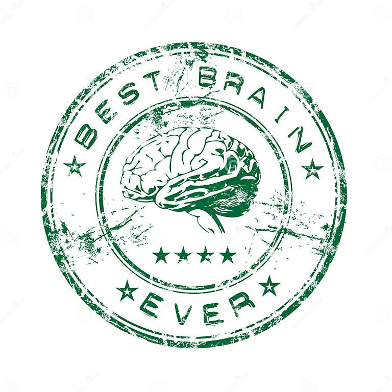 Best brain rubber stamp stock vector. Illustration of contemplation ...