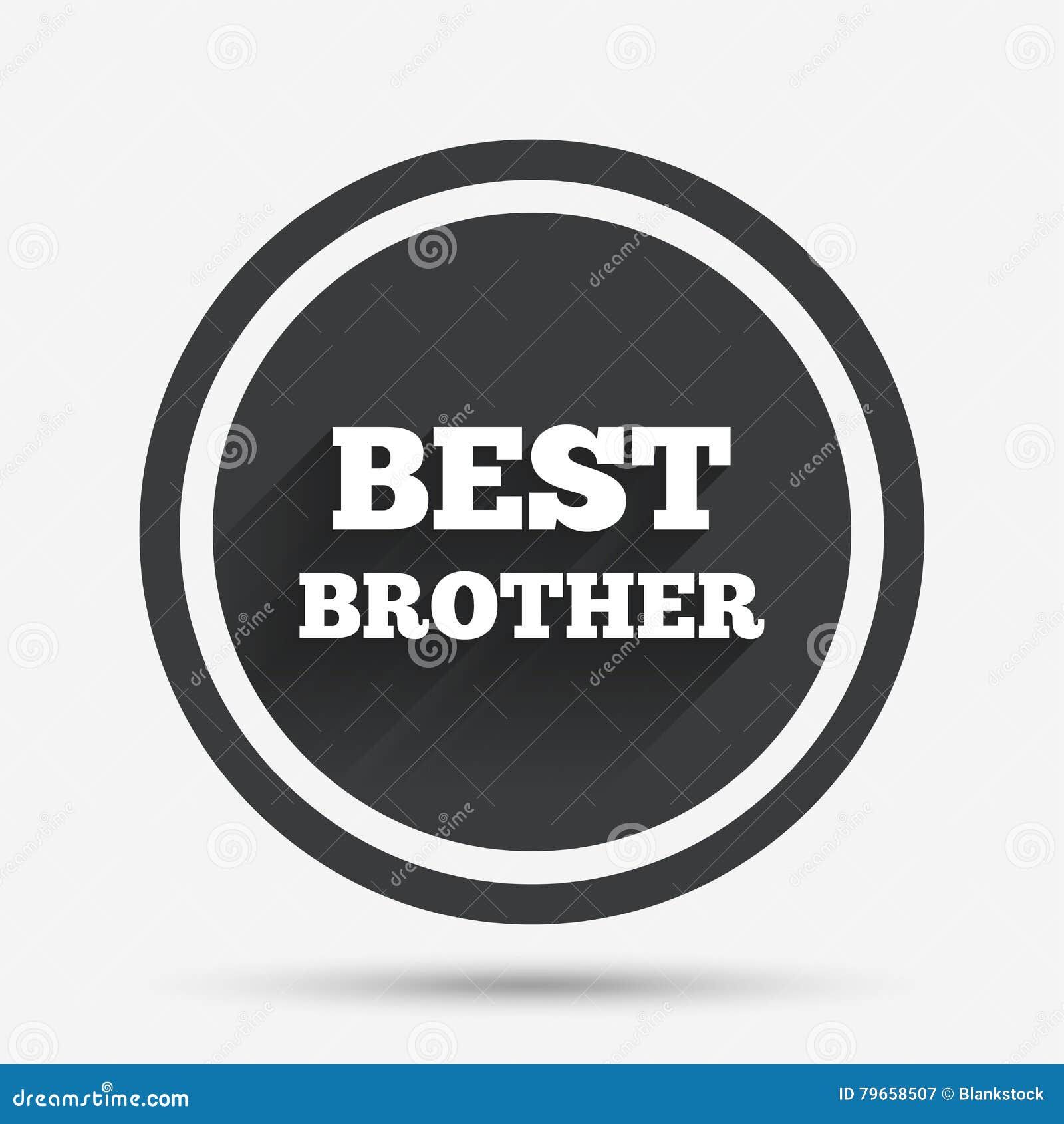 Best Brother Sign Icon. Award Symbol Stock Vector - Illustration of ...