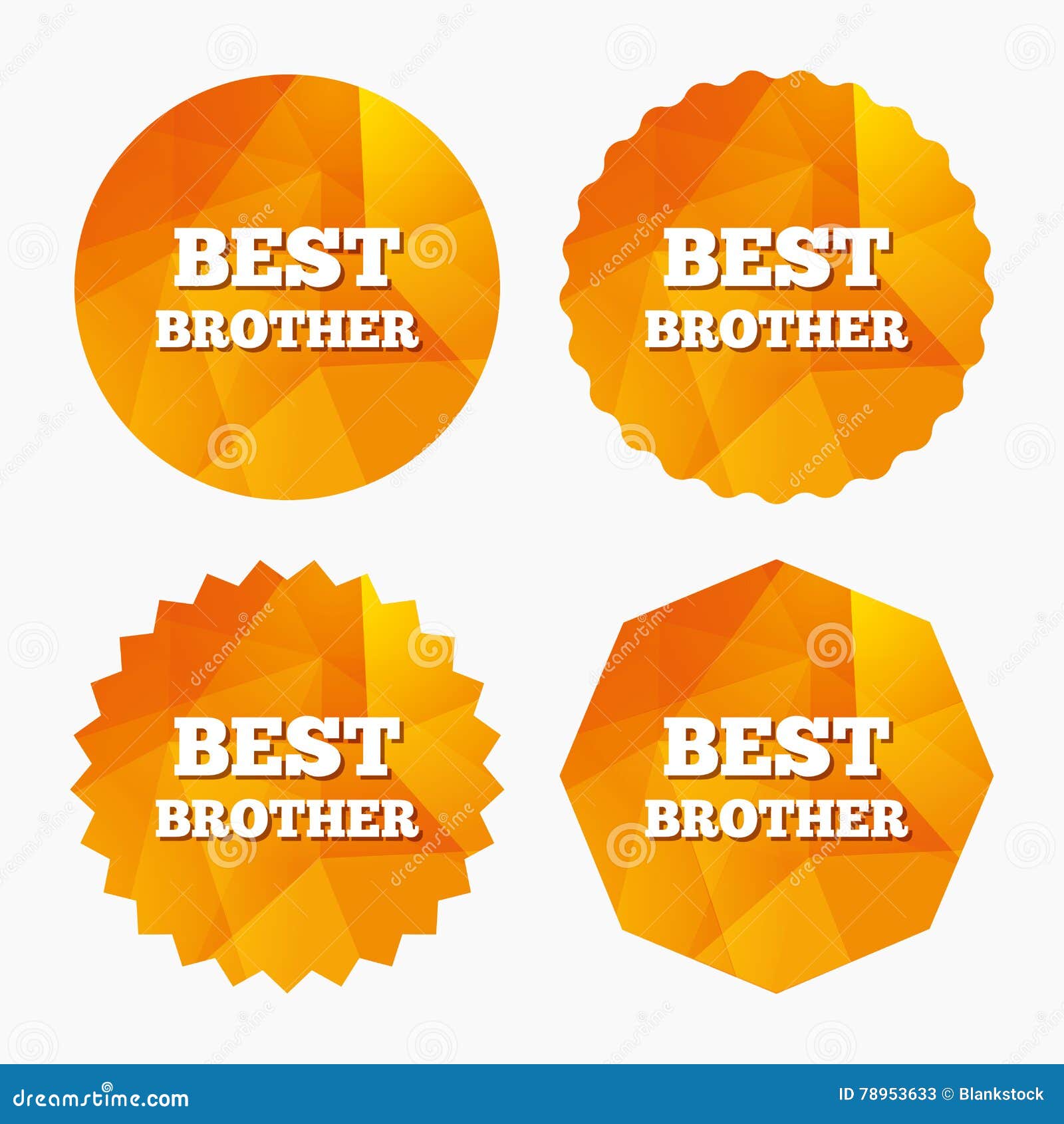 Best Brother Sign Icon. Award Symbol Stock Vector - Illustration of ...
