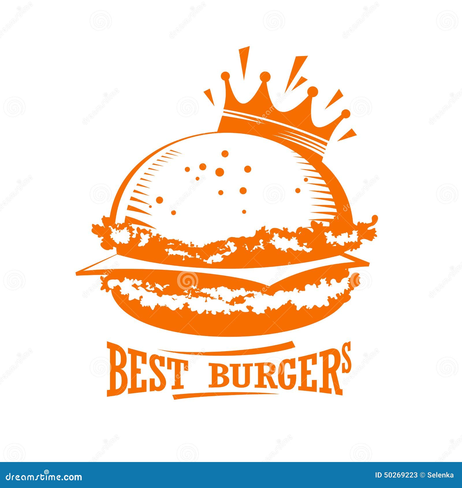 King Burgers Vector Logo, Icon And Mascot Fast Food Flat Design Style ...