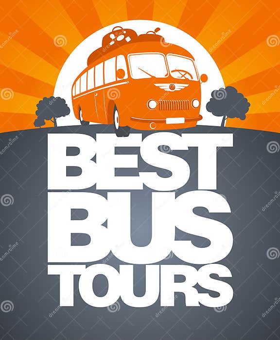 Best Bus Tour Design Template. Stock Vector - Illustration of relax ...