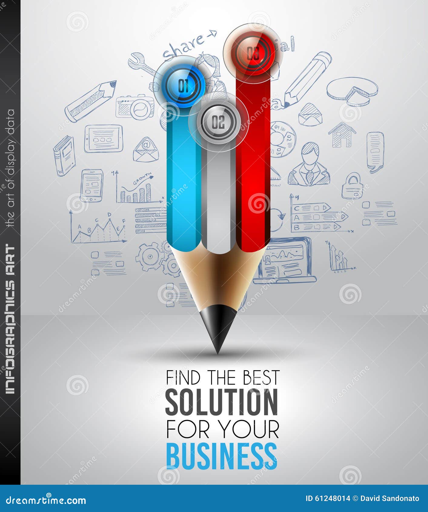 Best Business Solution Infographic Layout Template for Data Display ...