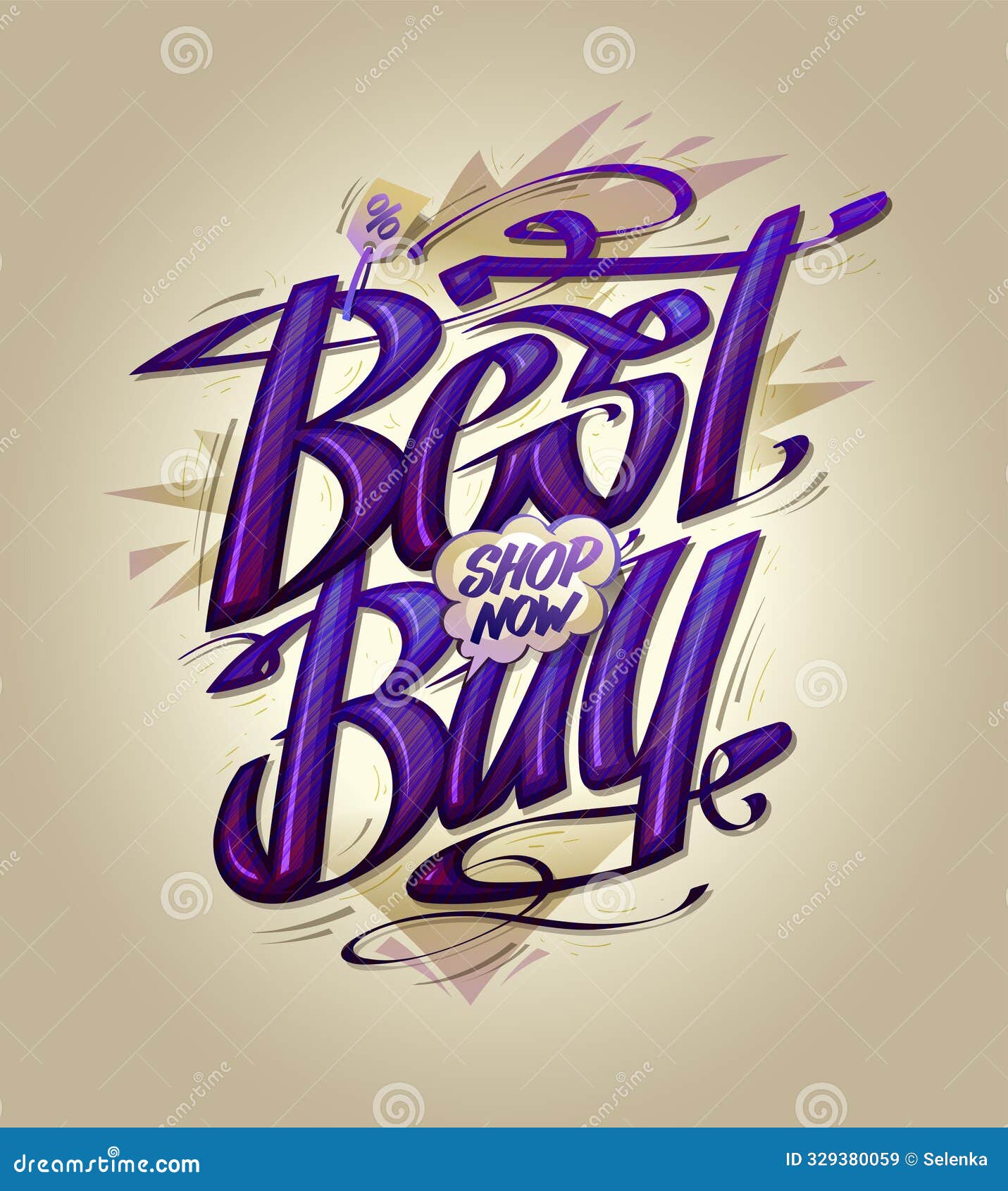 Best Buy Flyer or Banner Lettering Template Stock Illustration ...