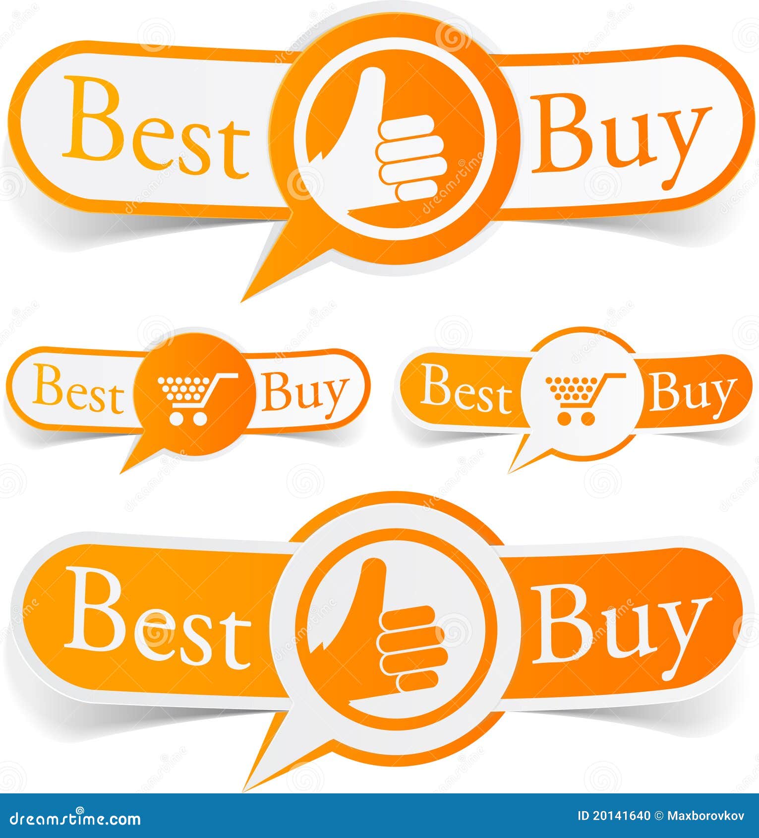 Best buy orange tags. stock vector. Illustration of site - 20141640