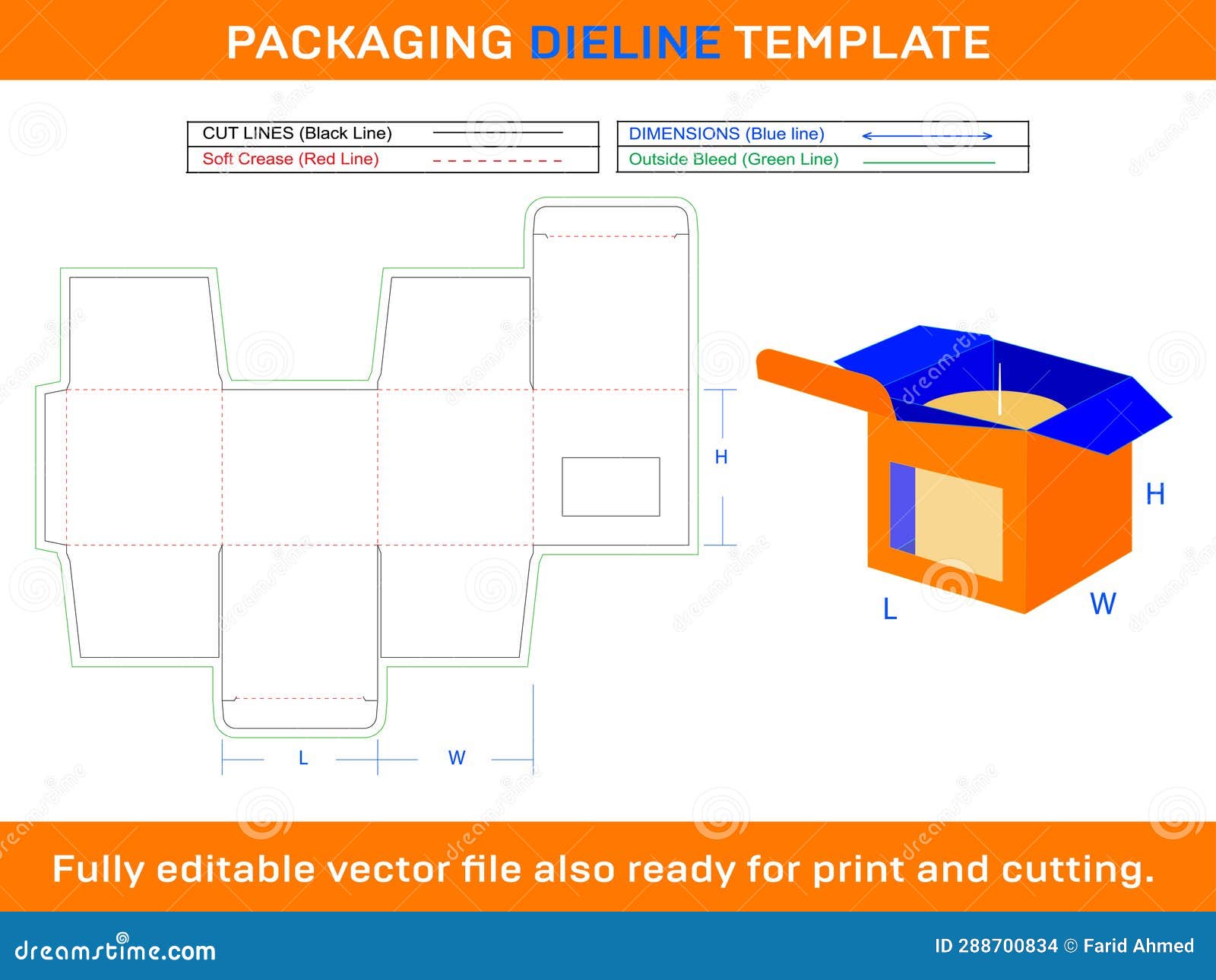 Best Candle Box Dieline Template Stock Vector - Illustration of gleed ...