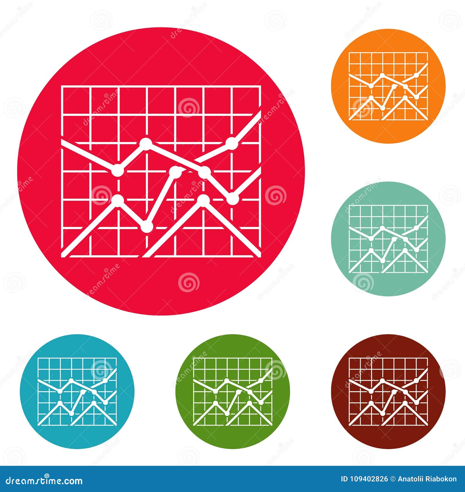 Best Chart Icons Circle Set Vector Stock Vector - Illustration of chart ...