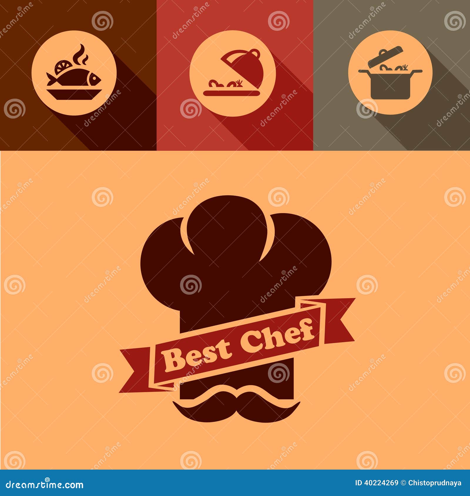 Best chef icons stock vector. Illustration of label, product - 40224269