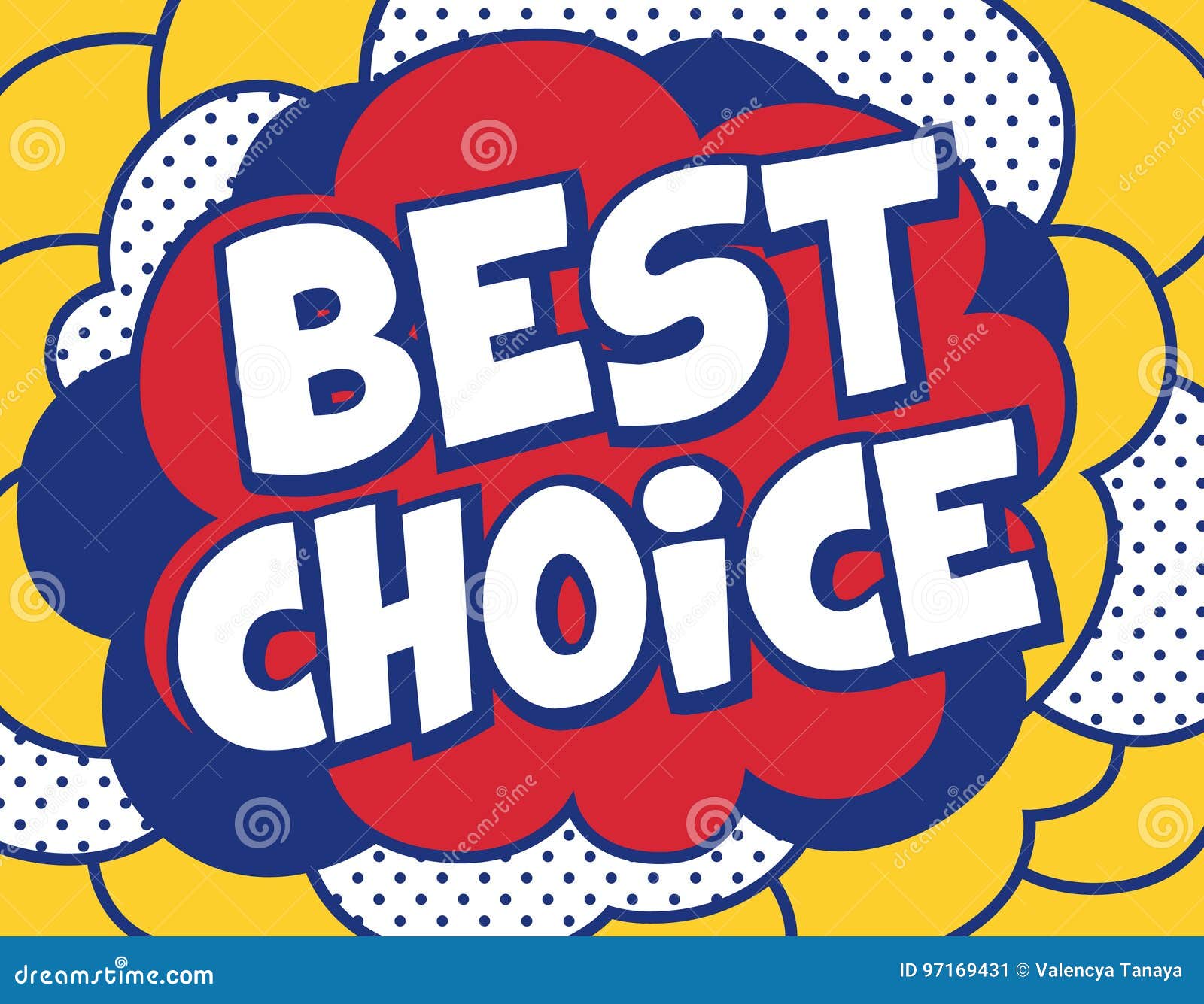 Best Choice Background in Pop Art Style Stock Vector - Illustration of ...