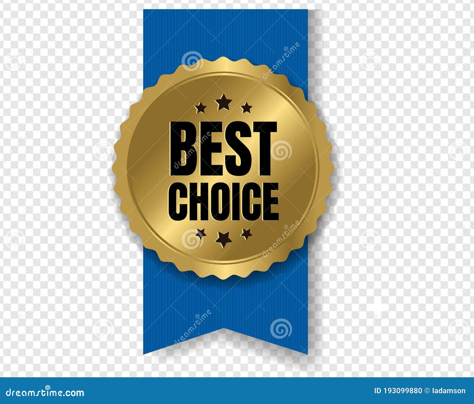 Best Choice Badge with Ribbon and Transparent Background Stock Vector ...