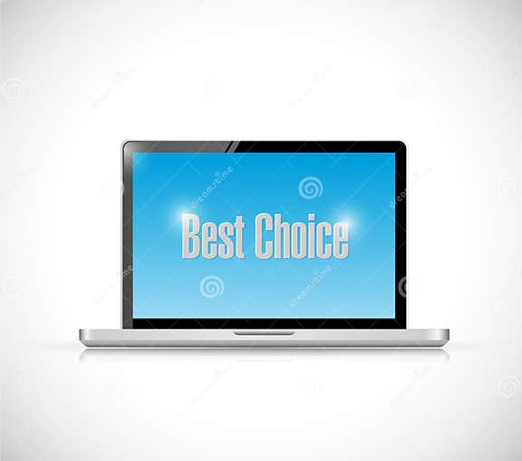 Best Choice Computer Message Illustration Stock Illustration ...