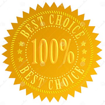 Best choice guarantee stock illustration. Illustration of golden - 18432314