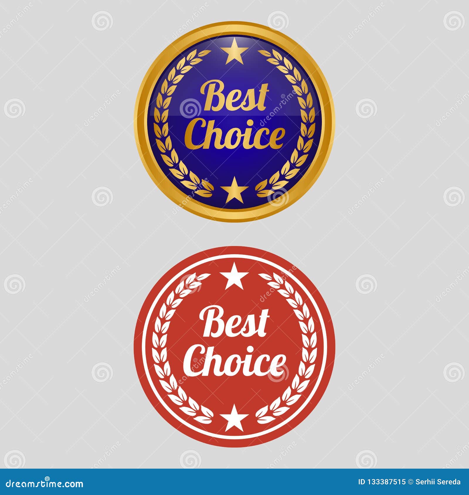 Best Choice Label on Grey Background Stock Illustration - Illustration ...